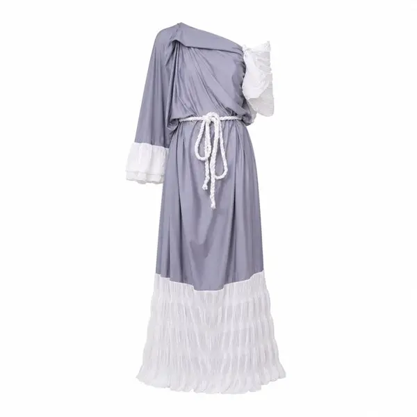 Miro Misljen Grey / White Silver Fantasy Dress