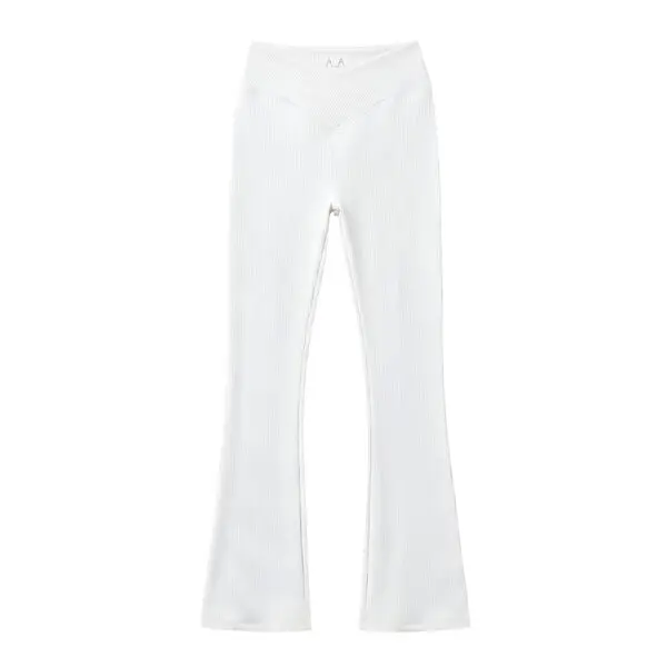 ALTRA VOLTA Ribbed Bootcut Leggings - White