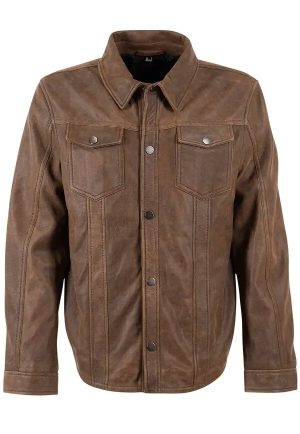 Mauritius Classic Leather Jacket Sedro - Brown