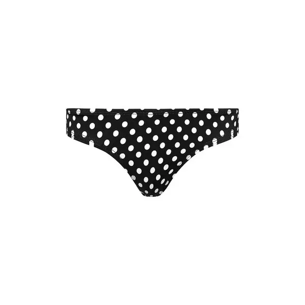 PAOLA AMADOR Black / White Low Rise Bikini Bottom Polka Dot - Black/white