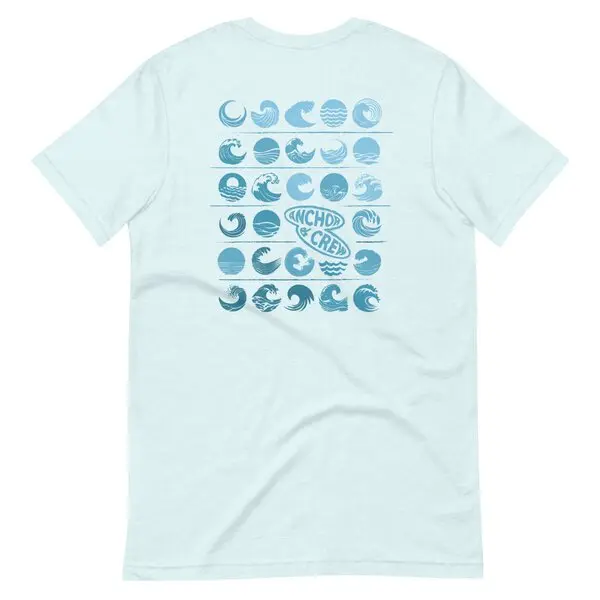 ANCHOR & CREW Ice Surf N Waves Passenger Organic Cotton T-shirt - Blue