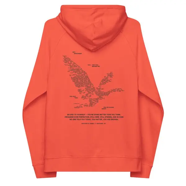 ANCHOR & CREW Burnt Seven You Are Enough X Tal Health Editions Organic Cotton Hoodie - Orange