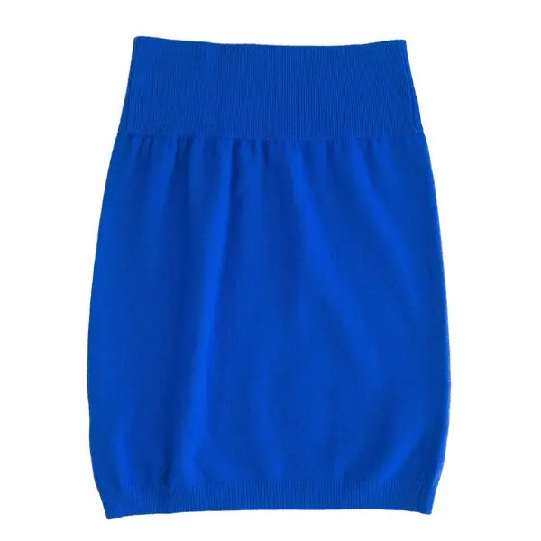 ZENZEE Cashmere Mini Skirt Cobalt - Blue