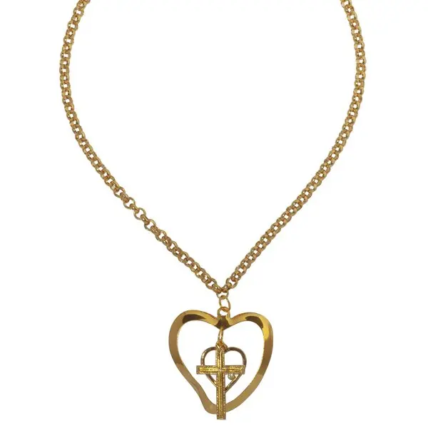 CARAMEL VINTAGE JEWELLERY Faith And Love Pendant Necklace - Gold