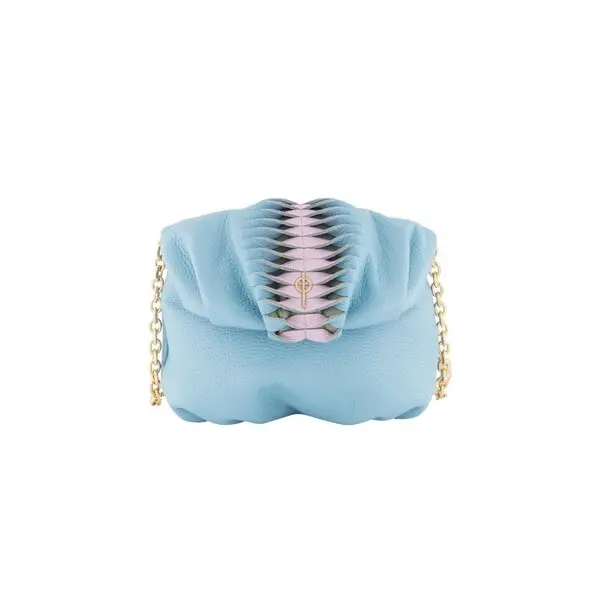 OTRERA Pastel Mini Leda Leather Cossbody - Blue