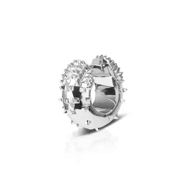 KASUN LONDON Chunky Hoops 8mm - Silver