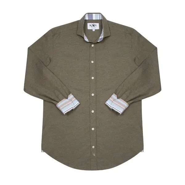 KOY CLOTHING Olive Cotton-cashmere Shirt - Green