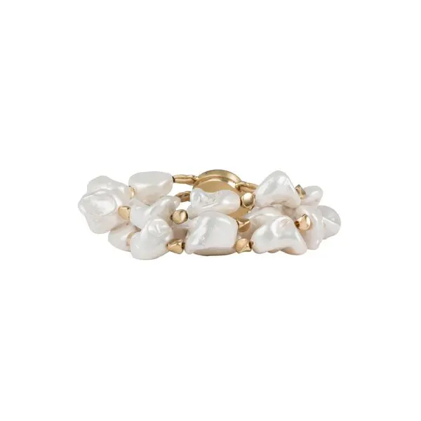 Saachi Charlotte Pearl Bracelet - White