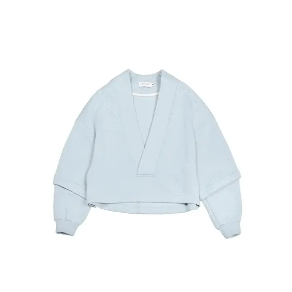 IOANA CIOLACU V-neck Sweatshirt - Blue