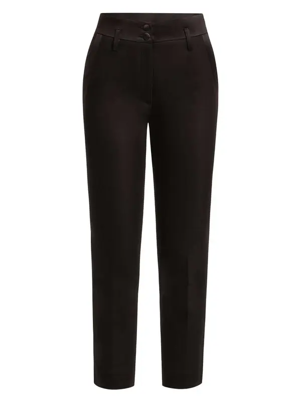 TIA DORRAINE Chic Impressions Slim-fit Trousers - Black