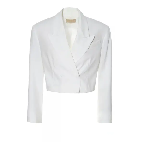 AGGI BY HALEWSKI Giorgia Vanilla Ice Blazer - White