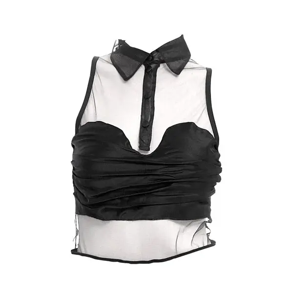 MAISON BOGOMIL Semi-transparent Bodysuit - Black