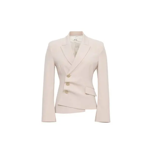 Sélone Neutrals Oris Asymmetric Tailored Blazer/ Warm - Beige