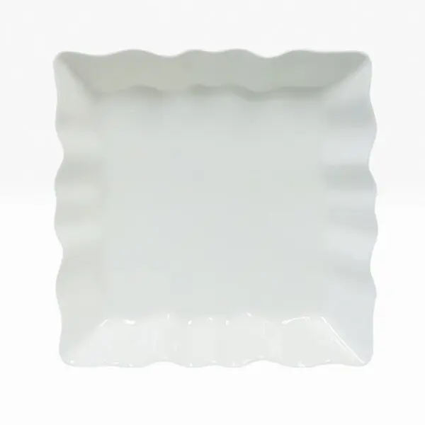 Twig New York Lace Square Plate Medium - White