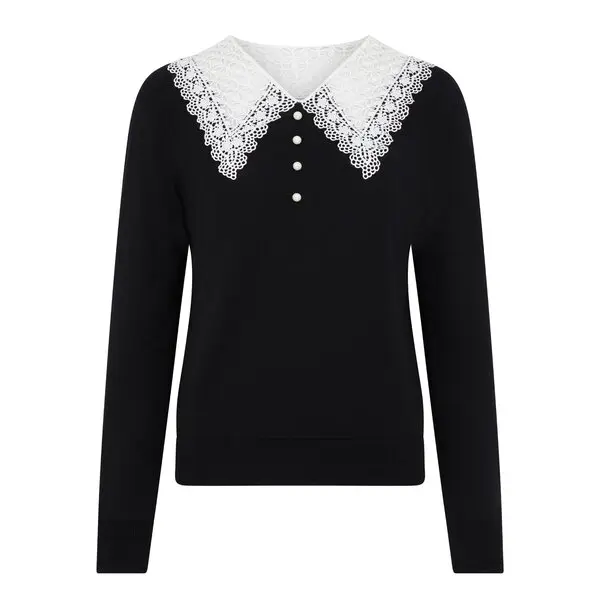 LISA THE LABEL Le Jardin Maid Sweater - Black