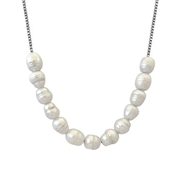 TORY LONG Lulu Freshwater Ivory Pearl Necklace - White