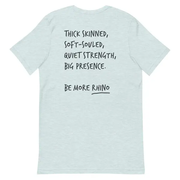 ANCHOR & CREW Ice Think Ocean Rhino Aspirations Cotton Embroidered T-shirt - Blue
