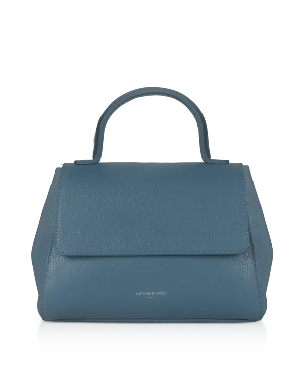 LE PARMENTIER Ladyfinger Top Handle Ladybag W/strap - Blue