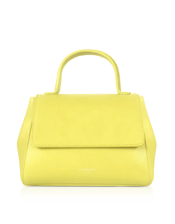 LE PARMENTIER Ladyfinger Top Handle Ladybag W/strap - Yellow