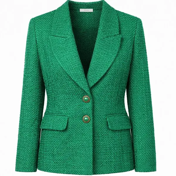 NUVV COLLECTION Casual Tweed ’s Blazer - Green