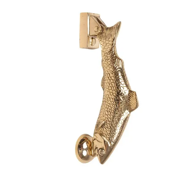 ADAMS & MACK Salmon Door Knocker - Gold