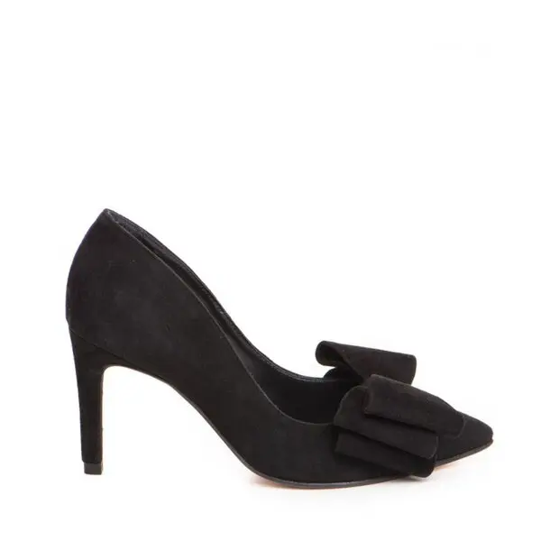 THE 5TH ELEMENT Suede Bow Pumps - Black