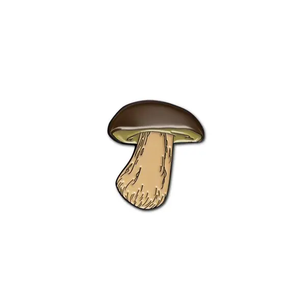 MAKE HEADS TURN Brown / Black Enamel Pin Boletus - Brown/black