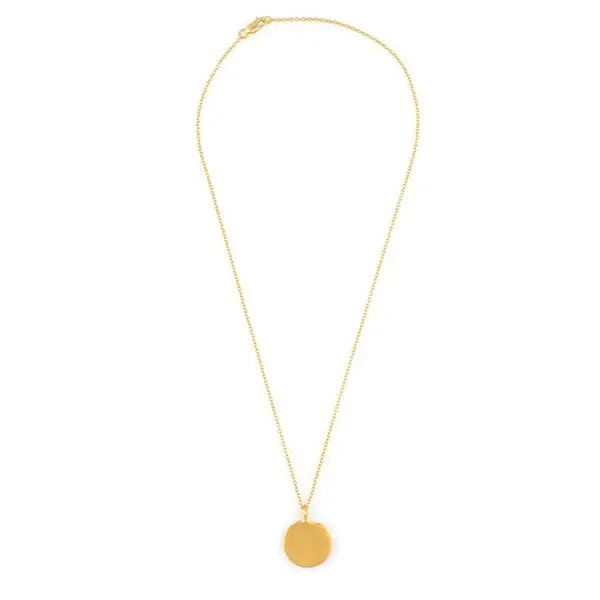 OPIUM JEWELS Vintage Disc Chain Necklace - Gold