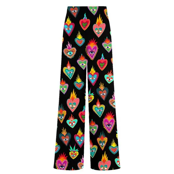 ALOHA FROM DEER Mexican Hearts Long Loose Pants