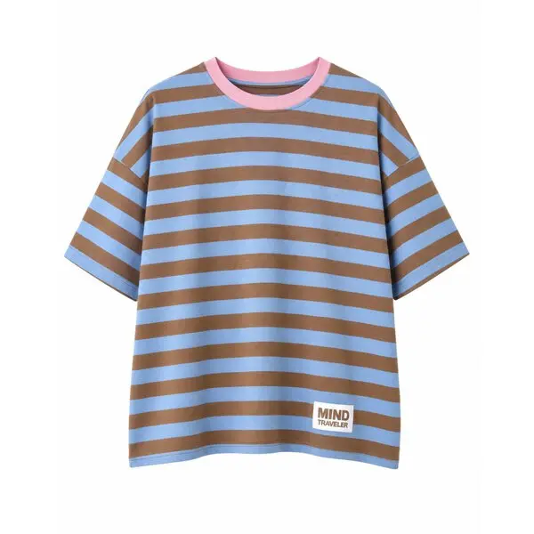 Mind Traveler Striped T-shirt - Brown