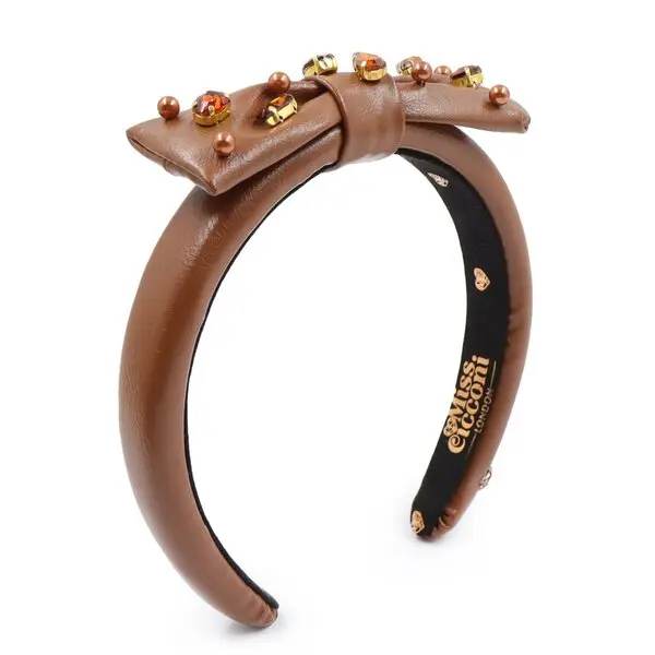 MISS CICCONI Amelia Headband Mini-me Chocolate - Brown