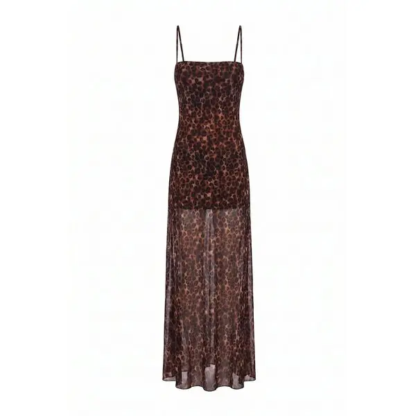 SUNKISSED Beach To Bar Dress Leopard - Brown