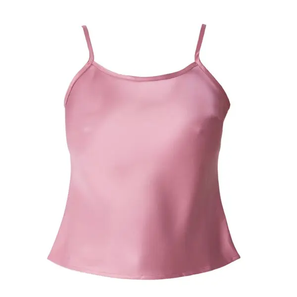 SELF-ADORE Olivette Satin Top- Blush - Pink