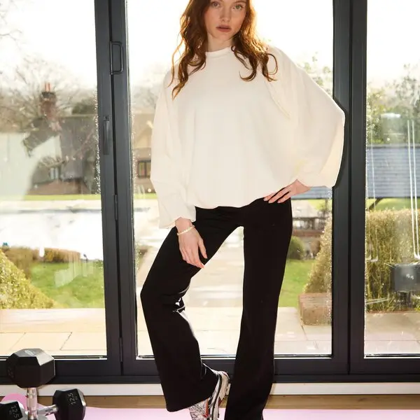 MAMU DREAM Soft Hi-stretch Kick Flare Leggings - Black