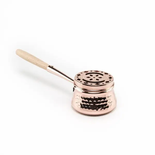ANATOLIACRAFT Hammered Copper Incense Burner Aromatherapy Holder - Brown