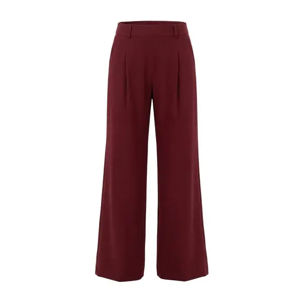 AGGI BY HALEWSKI Stella Burgundy Trousers - Red