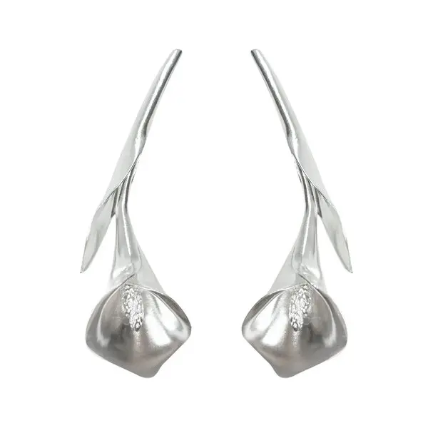 ALEGORIA JEWELLERY Calla Maxi Earrings - Silver