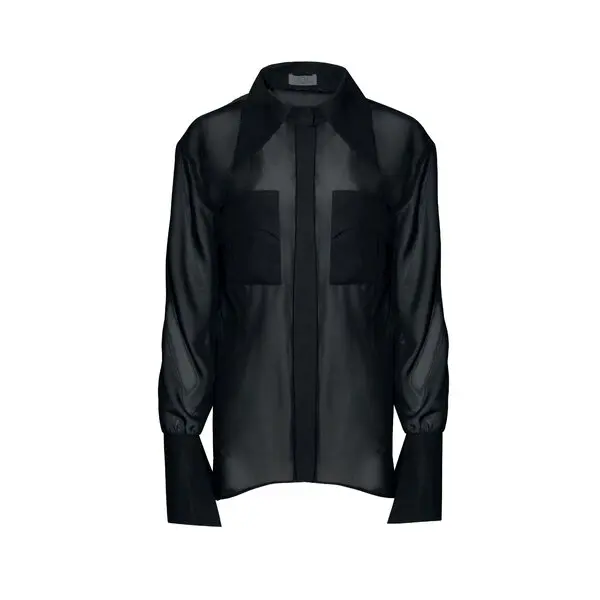 VESTIAIRE D'UN OISEAU LIBRE Sheer Shirt - Black