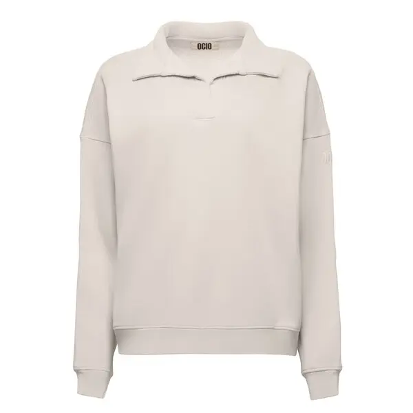 OCIO LEISUREWEAR Neutrals / Polo Crew In Stone - Grey