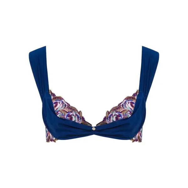 HOUSE OF SILK Marien Tulle Bra Navy - Blue