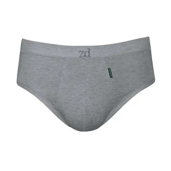ZD ZERO DEFECTS Mini Briefs Egyptian Cotton Premium Comfort Color - Grey
