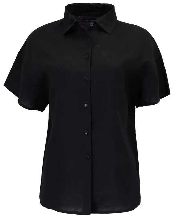 LORDS OF HARLECH Lara Linen Shirt - Black