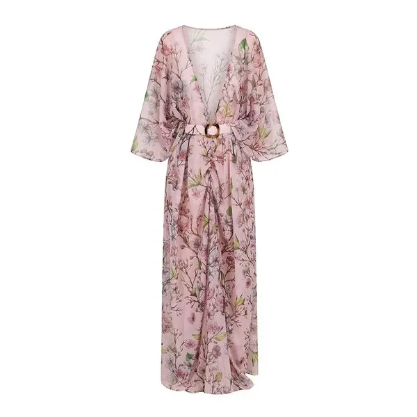 NUR KARAATA Island Mirage Cover Up - Pink