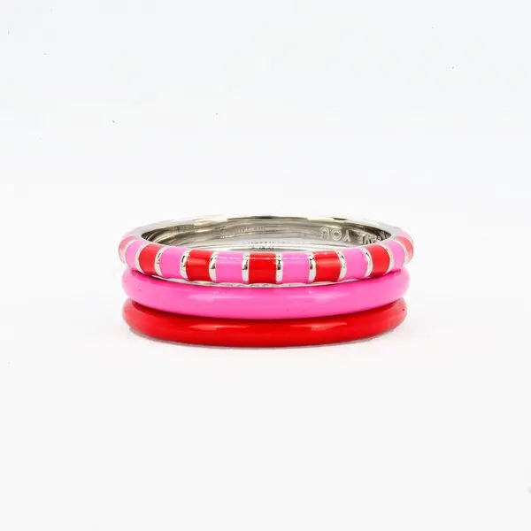PINNOLE I Love You Ring Stack - Red