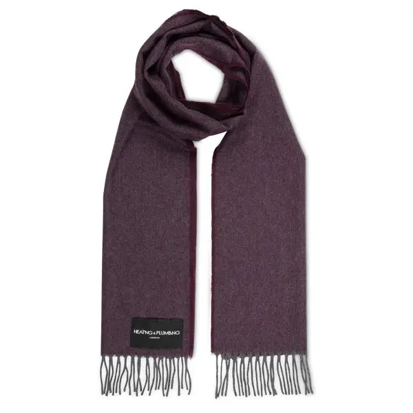 HEATING & PLUMBING LONDON The Eternal Edition 100% Cashmere Scarf Burgundy - Red