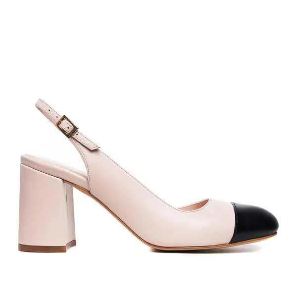 GINISSIMA Neutrals Coco Slingback Shoes - Beige/black/brown