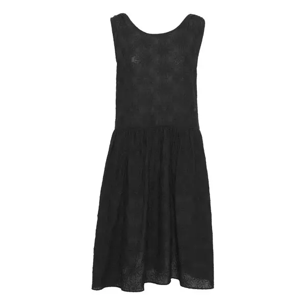 GROBUND The Vilma Dress The Reversible One In With Floral Embroidery - Black