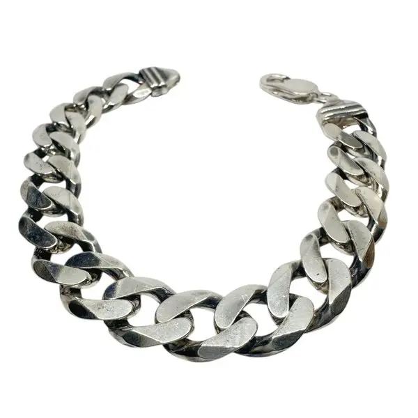 TG-JEWELLERY BY TAMARA GERVASIO S Heavy Curb Chain Bracelet In Sterling - Silver