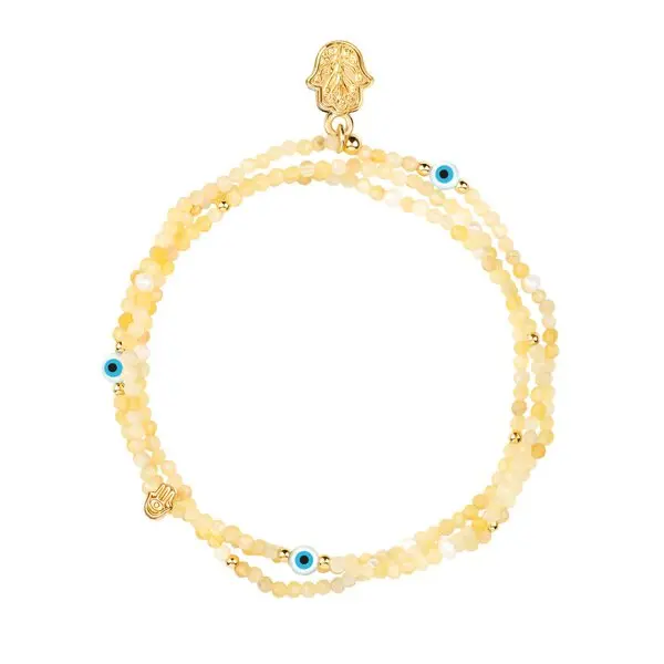 KARMA AND LUCK Sunny Spirit Citrine November Birthstone Wrap - Yellow