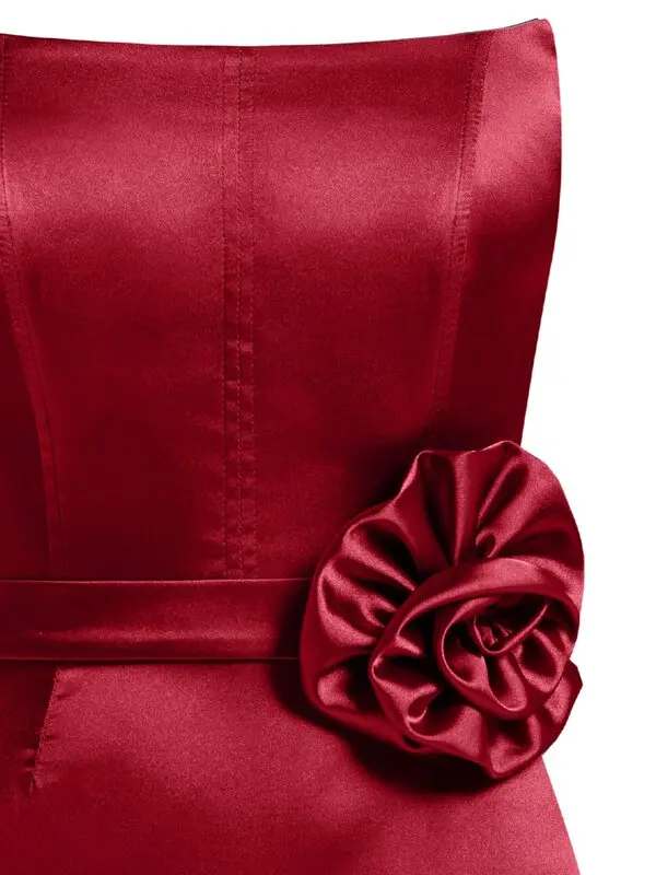 TIA DORRAINE Handmade Rose Belt Fierce - Red